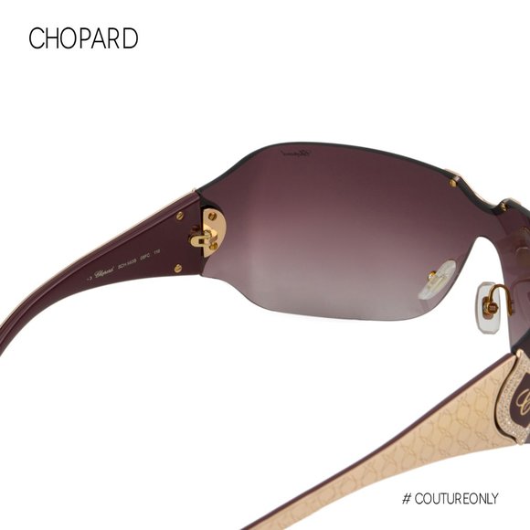 Chopard | Accessories | New Chopard 23k Gold Shield Sunglasses Sch8838fc | Poshmark